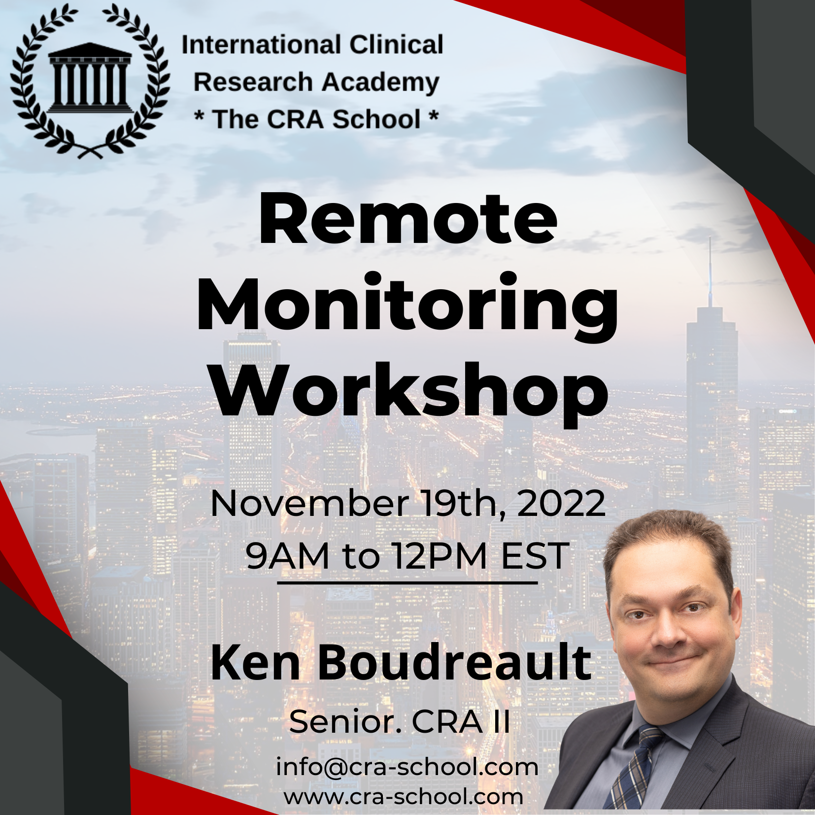 Clinical Trials Monitoring Workshop, Nov.19, Sat, 9:00 AM EST | CRA ...